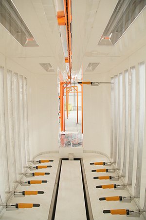 Automatic powder coating equipment quickly change powder within 15 ...